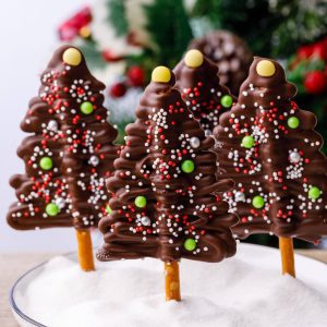Chocolate Christmas Tree Sticks - Miss Wish