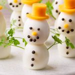 Egg Snowmen (Easy Christmas Appetizer) - Miss Wish